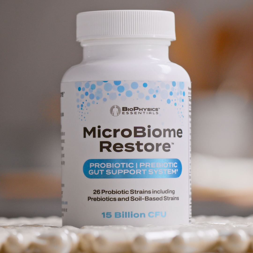 MicroBiome Restore™ Prebiotic & Probiotic Formula – BioPhysics Essentials
